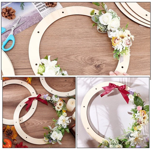 2 PCS WOOD For Crafts Wreath Frames Practical Wreath Making Supplies ...