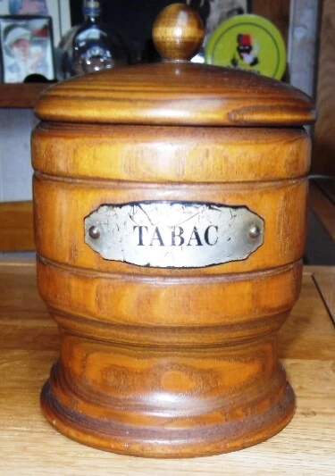 POT À TABAC ancien en bois EUR 15,00 - PicClick FR