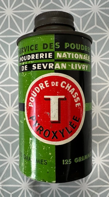 VINTAGE GUN SMOKELESS Hunting Powder Empty Tin "Poudre De Chasse ...