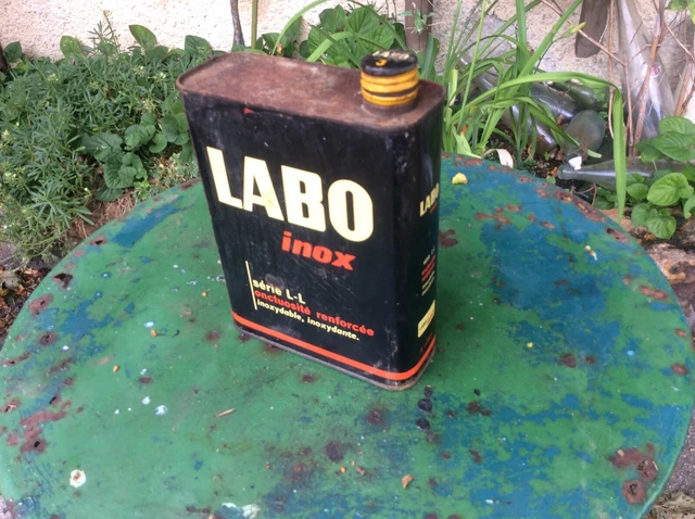 ANCIEN BIDON D'HUILE 2 litres LABO INOX EUR 15,00 - PicClick FR