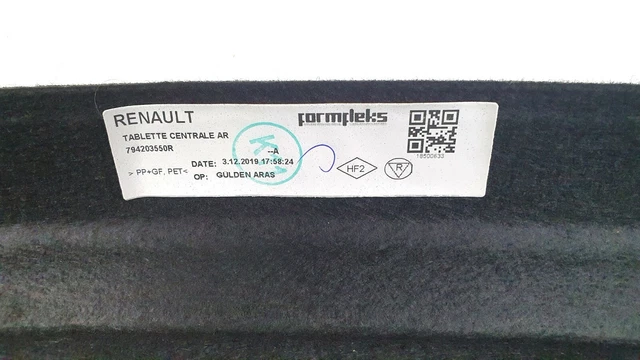GENUINE RENAULT CLIO Mk5 2019-2024 BOOT PARCEL SHELF LOAD COVER BLIND ...