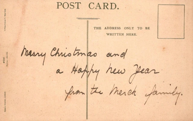 GREETINGS POSTCARD - Merry Christmas, Artist Albertine Randall Wheelan ...