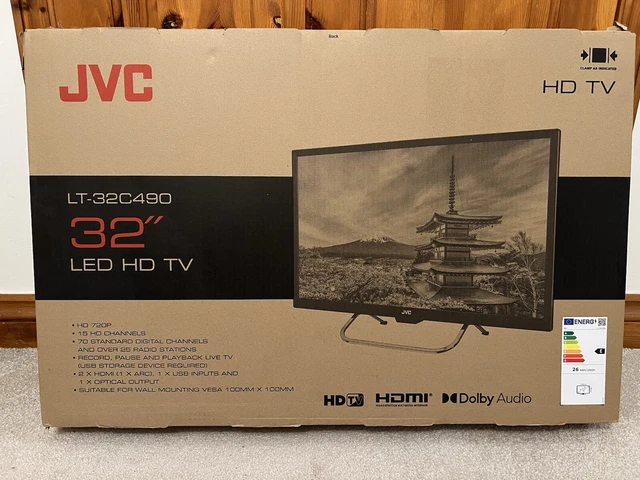 JVC LT-32C490 32& HD LED TV, Black - Box has tatty ears £99.00 ...