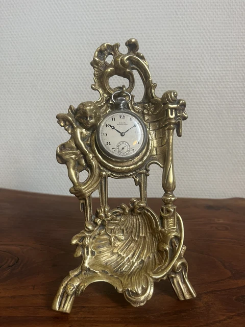 PORTE MONTRE BRONZE gousset ancien EUR 49,99 - PicClick FR