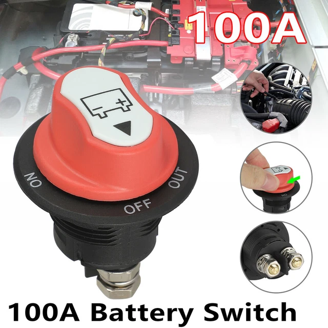 12v 100a Battery Isolator Switch Disconnect Power Cut On Off For Car
