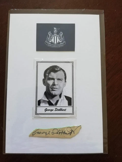 GEORGE STOBBART NEWCASTLE UNITED 1940s LEGEND HAND-SIGNED PHOTOCARD £10 ...