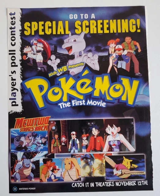 PRINT ADVERTISEMENT NINTENDO Pokemon The First Movie Special Screening ...