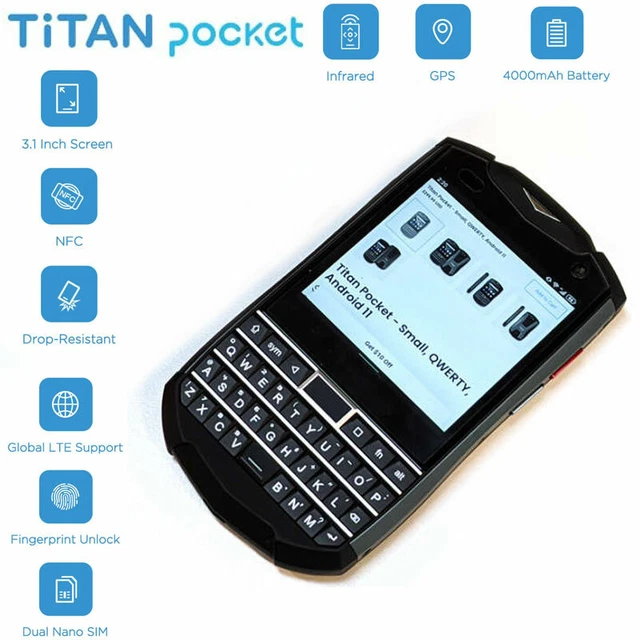 MINI UNIHERTZ TITAN Pocket Small QWERTY Smartphone Android 11 Unlocked NFC Phone £379.06 ...