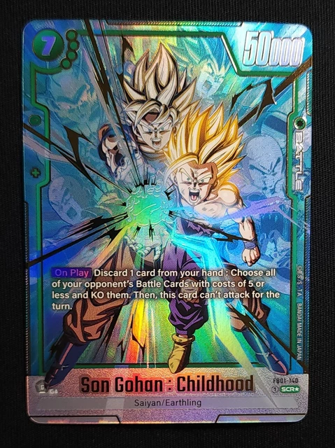 SON GOHAN : Enfance SCR Alt Art Secret Rare FB01-140 Dragon Ball Fusion ...