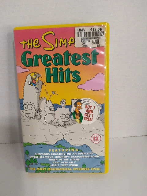 THE SIMPSONS GREATEST HITS ANIMATED FILM VHS VIDEO TAPE (1999 ...