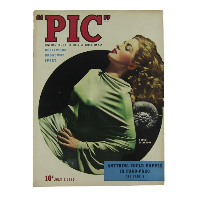 VINTAGE PIC MAGAZINE, Hollywood Broadway July 1940, Margot Stevenson ...