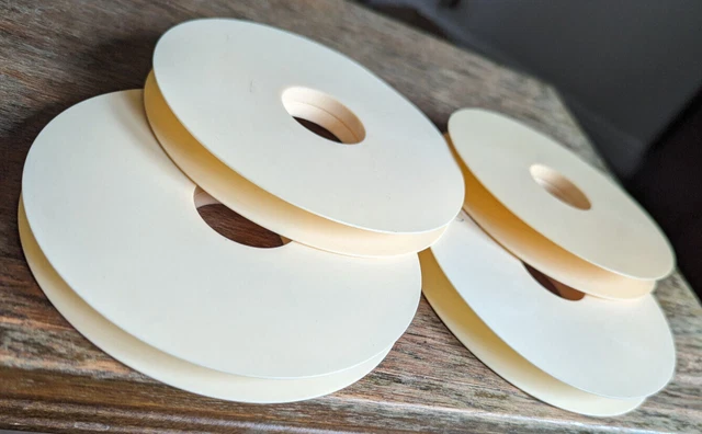 4 EMPTY LARGE 10mm Berisfords ribbon reels-Bulk-spools storage-display ...