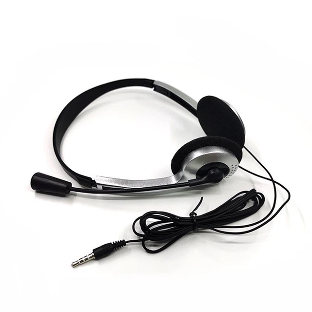SILBERNES KABELGEBUNDENES HEADSET für Laptop-Konnektivität und ...