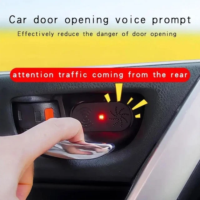 CAR DOOR ALARM Light Flashing Anti-theft Sensitivity Sensor Loud Volume ...