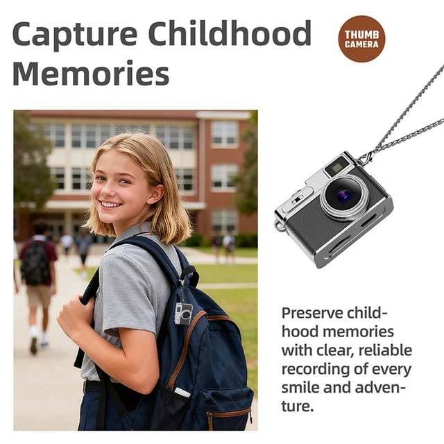 DIGITAL KEYCHAIN CAMERA Retro 1080P FHD 0.96 Inch Screen Tiny Pocket ...