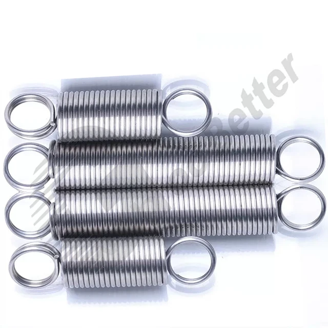 EXTENSION SPRINGS WIRE Dia.=1.2mm A2 stainless steel Loop Ends OD=10~12 ...