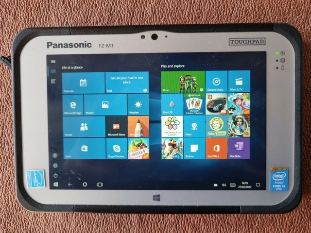 PANASONIC FZ-M1 RUGGED Windows 10 Pro Tablet Gps 410 hours Excellent ...