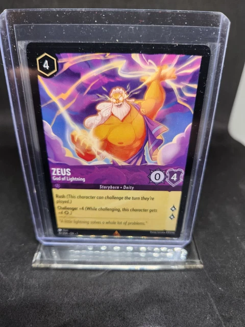 DISNEY LORCANA TCG Zeus God of Lightning 61/204 Rare PAS DE PAPIER EUR ...