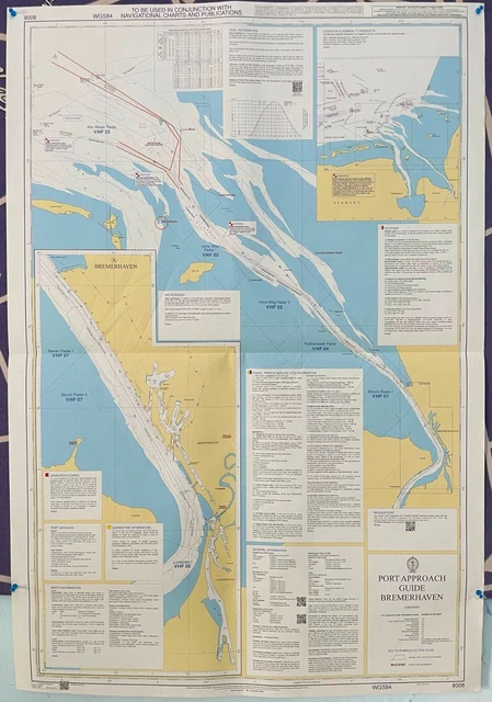 ADMIRALTY 8008 PORT APPROACH GUIDE BREMERHAVEN Map Chart Maritime ...