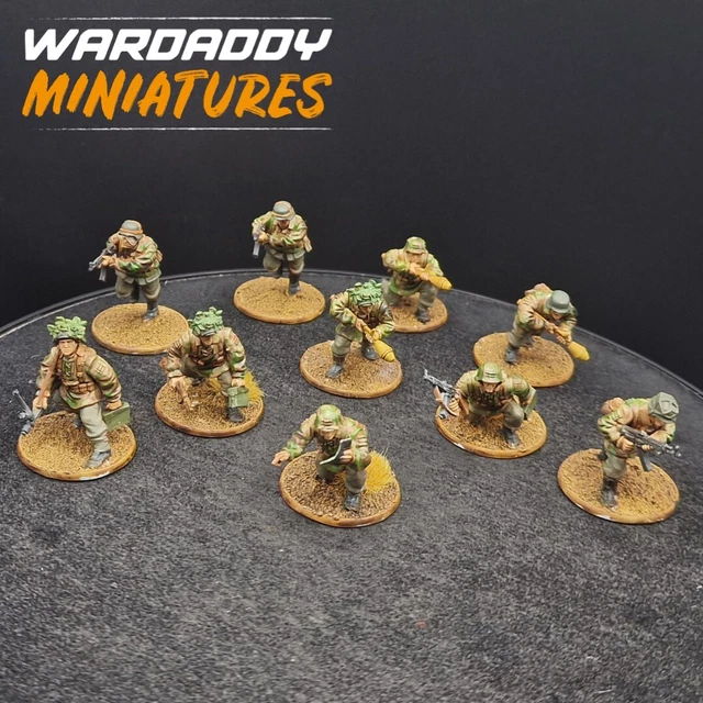 WELL PAINTED 28MM Bolt Action German Waffen SS ×10 PO1 Ww2 Warlord ...