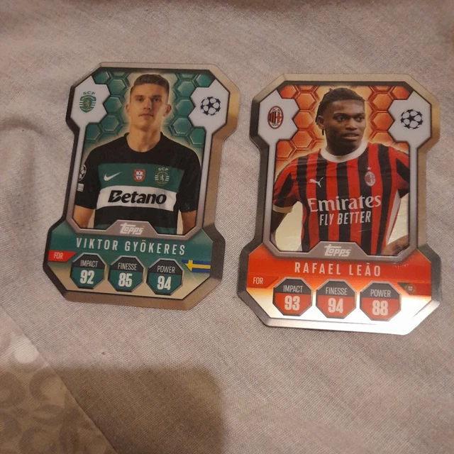 MATCH ATTAX 2024/2025 CHROME SHIELD X 2 leao and gyokeres £5.00 ...
