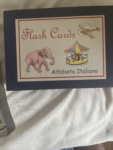 ITALIAN ALPHABET ALFABETO Vintage Flash Cards 28 Cards In Box Italy £8. ...