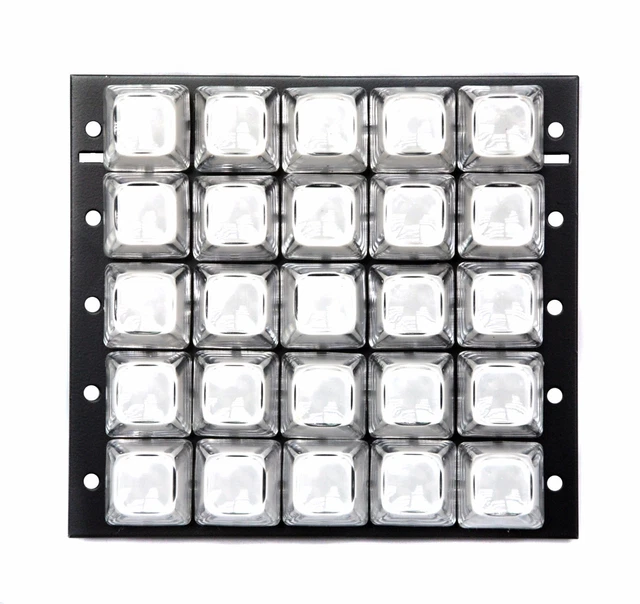 1PC WHITE KEYBOARD 5x5 25 keys Metal Panel SPST Machine type Pushbutton ...