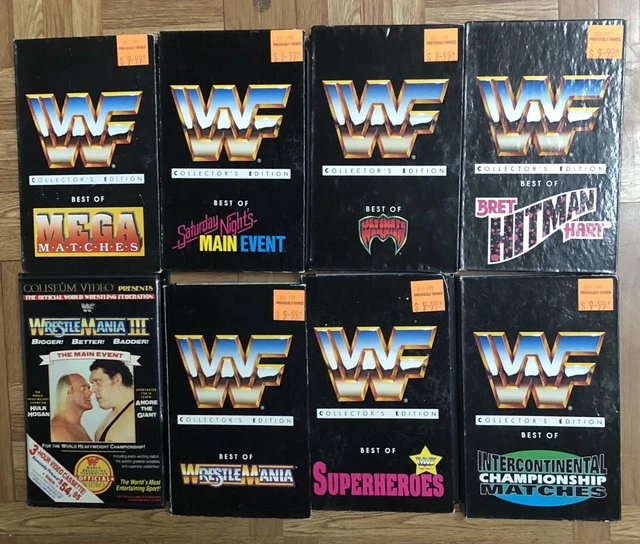 LOT 8 VTG 80s 90s WWF WWE Wrestling VHS Video Tape Coliseum Videos W ...