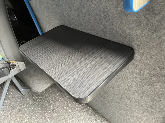 CAMPERVAN FOLDING TABLE Shelf Motorhome Caravan hacienda black Trim ...