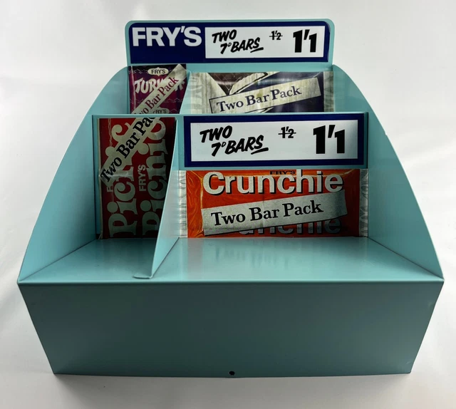 ORIGINAL VINTAGE 1960S FRY'S CHOCOLATE BAR SHOP DISPLAY TRAY~WRAPPER ...