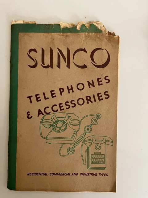 SUNCO TELEFONE & Zubehör Katalog 1936 Vintage EUR 35,19 - PicClick DE