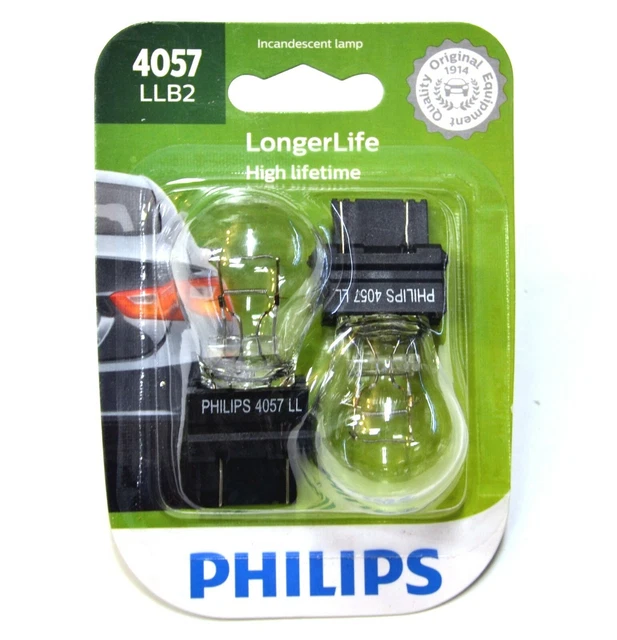 PHILIPS LONGERLIFE 4057 28.5/7W Two Bulbs Rear Turn Signal Parking ...