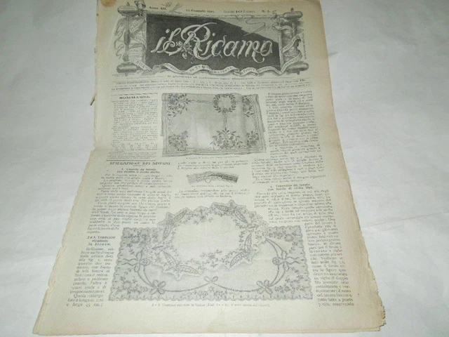 IL RICAMO-IL RICAMO-IL Ricamo-Vera Rarita' N.3 Del 15/01/1911 ...