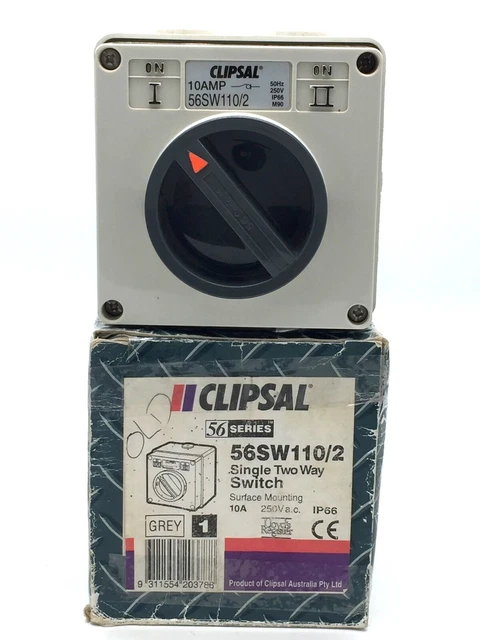 CLIPSAL SURFACE SWITCH 56SW110/2 Single Pole Two-way 10A 250V AC Old ...