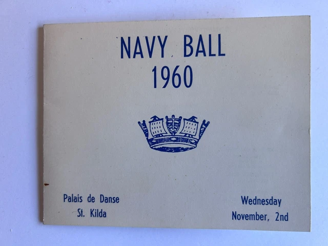 ROYAL AUSTRALIAN NAVY Ball Invitation 1960 $15.95 - PicClick AU