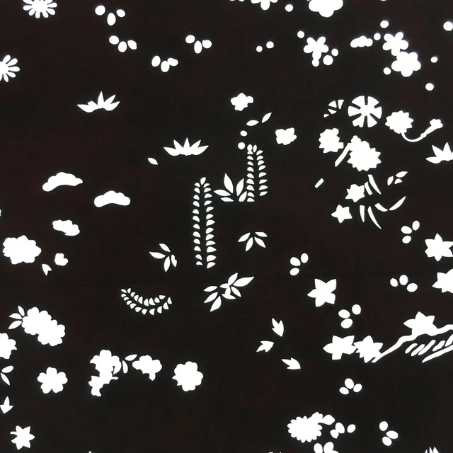 ANTIQUE JAPANESE KATAGAMI Paper Kimono Stencil Katazome Plants Flowers ...