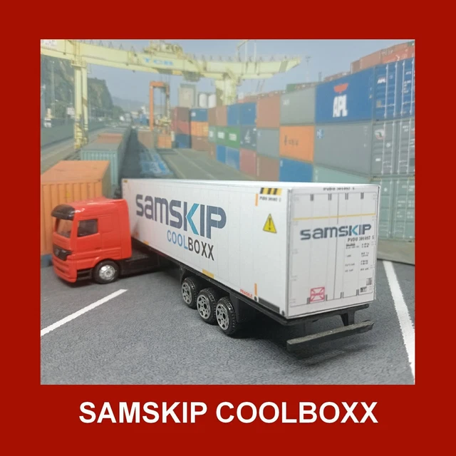 SAMSKIP COOLBOXX MODEL Rail Freight Shipping Containers x 3 HO Gauge 1: ...