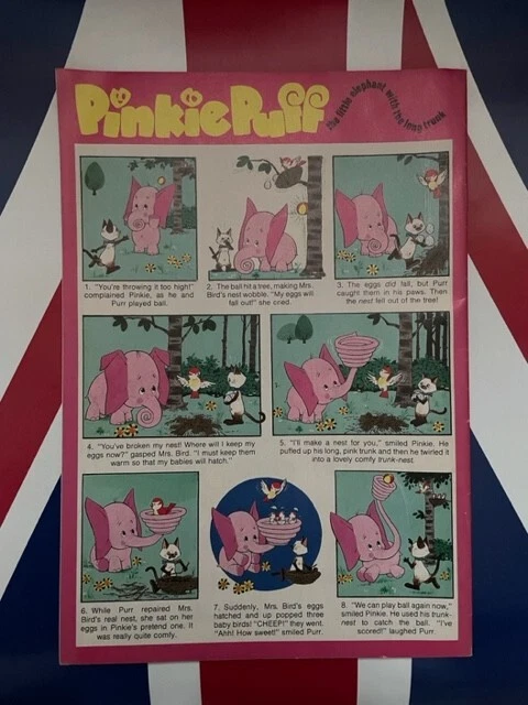FUNTIME VINTAGE 1980'S Comic Mr Men Pinkie Puff 26th September 1987 £7. ...