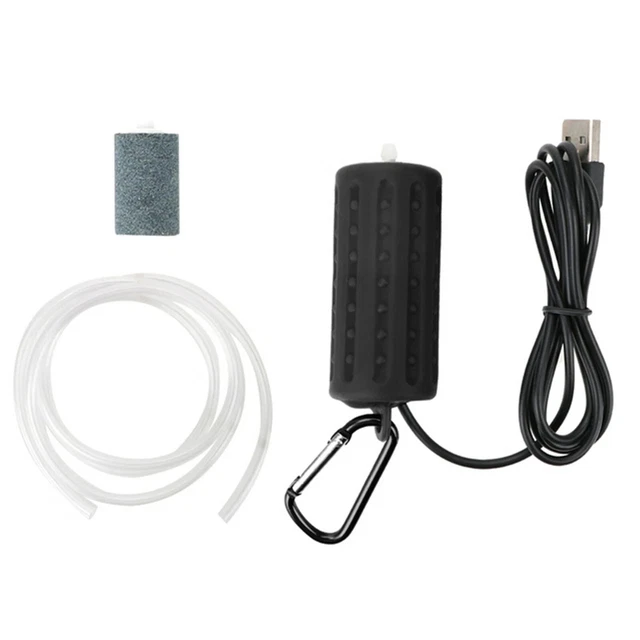 ULTRA SILENT PORTABLE Mini USB Aquarium Fish Tank Oxygen Air Pump ...