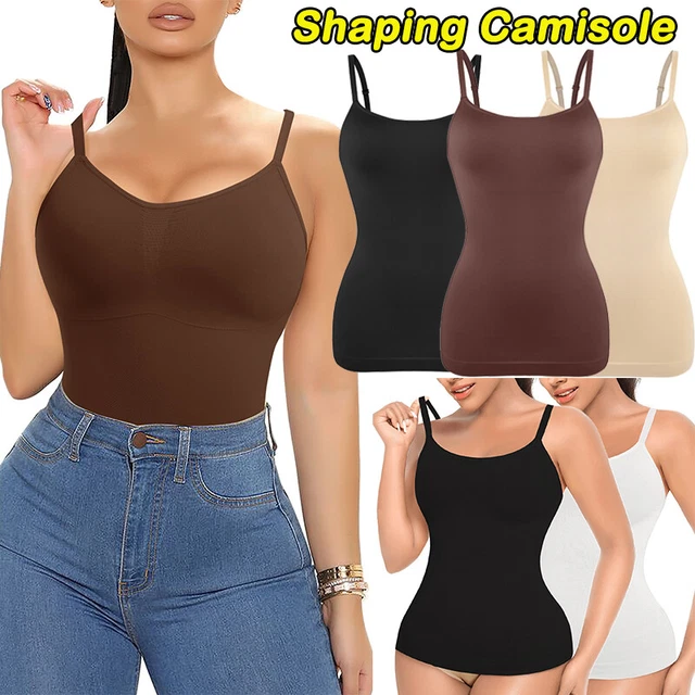 LADY TUMMY CONTROL Shapewear Seamless Tank Cami Top Compression Body ...