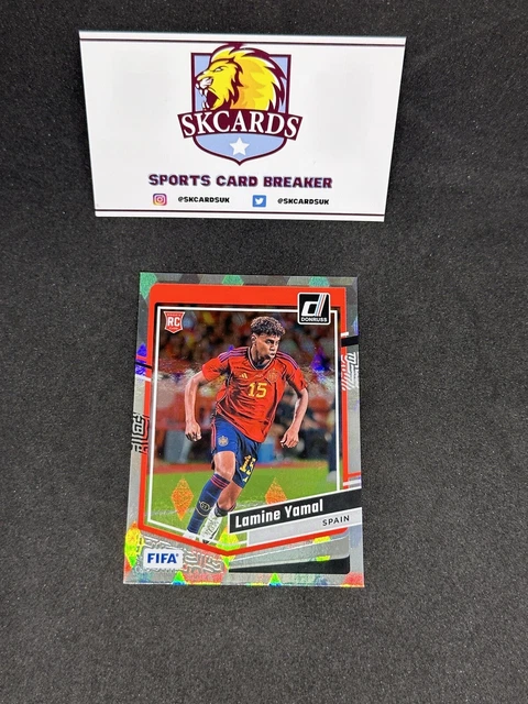 LAMINE YAMAL 2023/2024 Panini Donruss Soccer FIFA Cubic RC Spain SP £0. ...