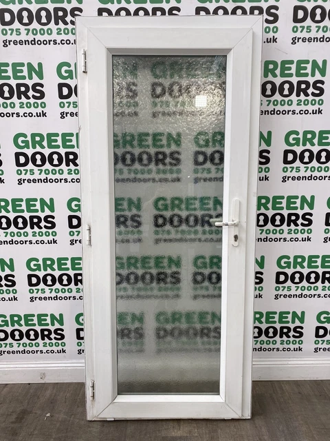 UPVC BACK DOOR White Full Panel Double Glazed Distorted Pvc Pvcu ...