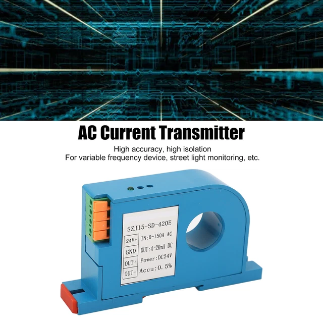 Current Transformer Sensor Single Phase Ac Current Transmitter 0 150a