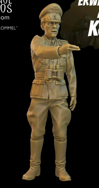 WW2 GERMAN AFRIKA Korps Erwin Rommel 1/16th Scale Model £14.75 ...