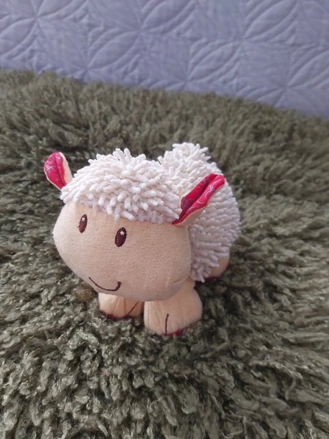 RARE RETIRED ELC SHEEP LAMB RATTLE SOFT TOY Blossom Farm Baby Comforter ...