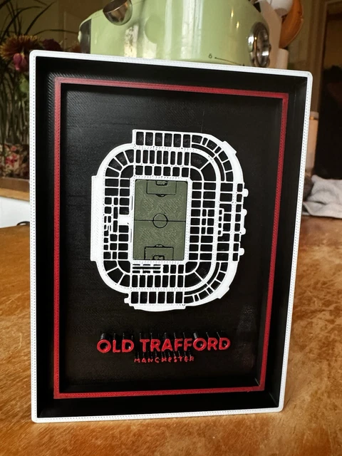 3D OLD TRAFFORD | Manchester United | Plaque / Sign | Free standing £9. ...