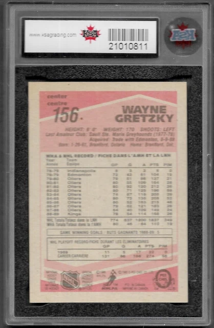 1988-89 OPC WAYNE Gretzky LA KINGS O Pee Chee High Grade Hockey Card KSA 8 $5.95 - PicClick CA
