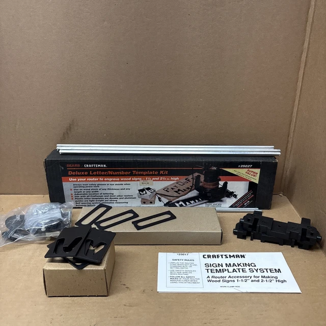 VINTAGE CRAFTSMAN ROUTER Letter Number Template Set 9 25027, NOS $48.70 ...