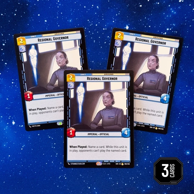 PLAYSET (X3) REGIONAL Governor #062 Star Wars Unlimited SWU SOR ...