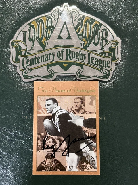 REG GASNIER AUSTRALIAN Kangaroos Signed 1994 NRL Heroes Of Yesteryear ...
